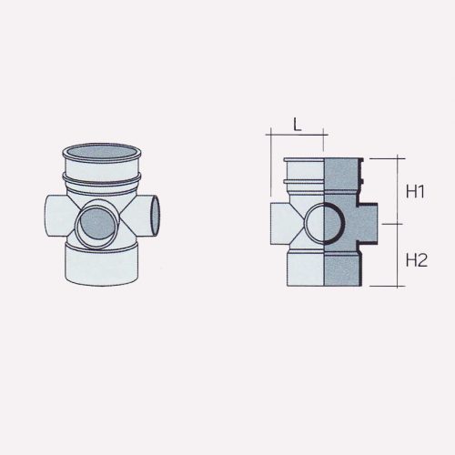 Besstem RWDP UPVC Fitting 4 Way Boss Pipe • Plumbing Supplier Malaysia