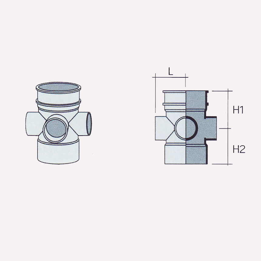 Besstem RWDP UPVC Fitting 4 Way Boss Pipe • Plumbing Supplier Malaysia